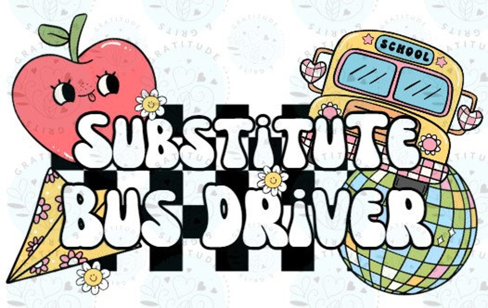 Substitute Bus Driver PNG: Back to School Design (digital Download) - Etsy