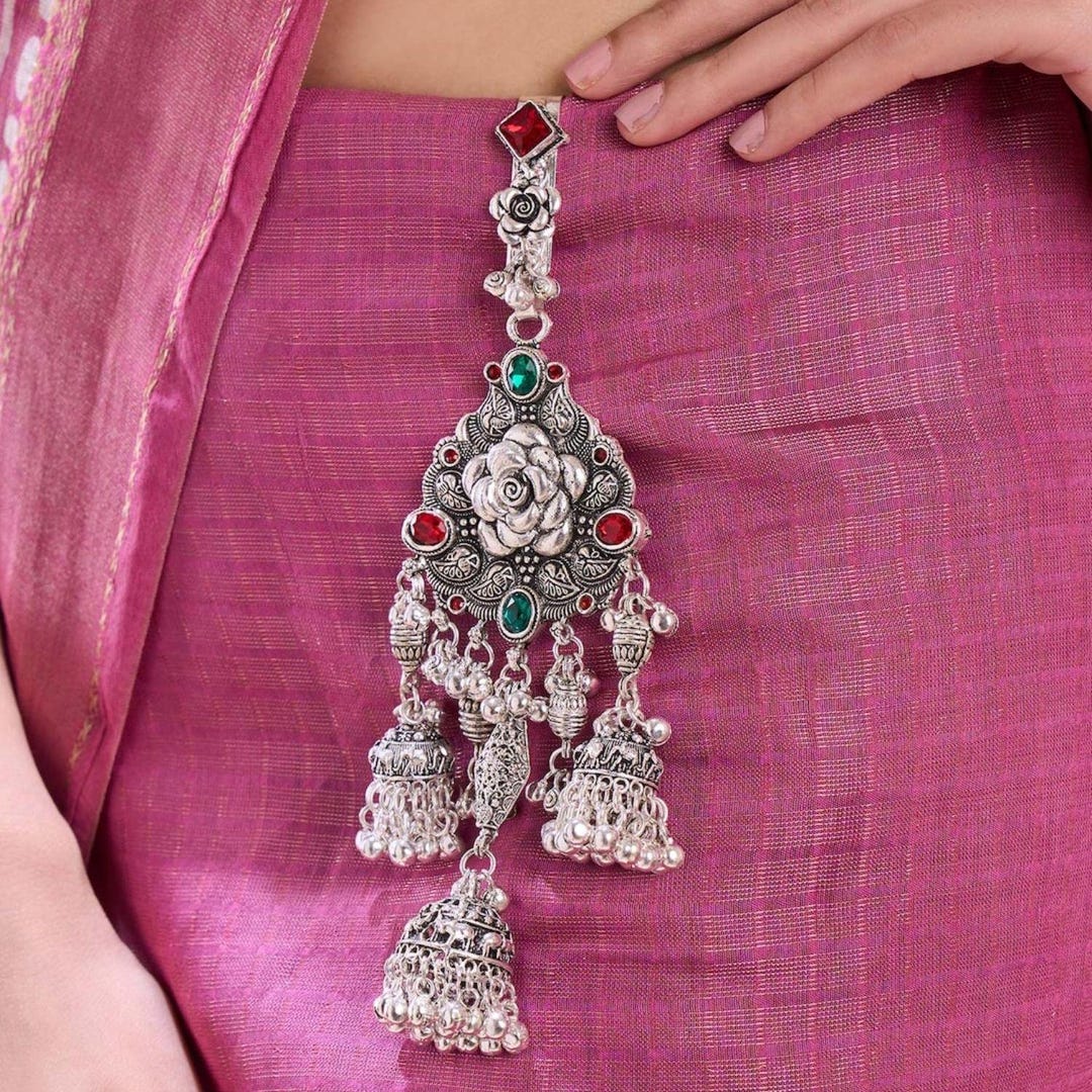 Silver Plated Waist Juda Indian Waist Accessory Antique Silver Plated ...