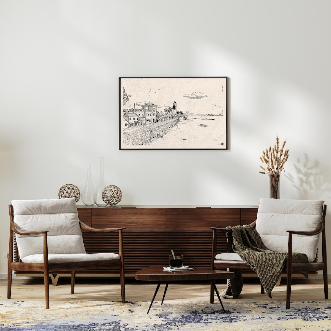 Galle Dutch Fort Sri Lanka Art, Galle Landscape Print, Pen Ink ...