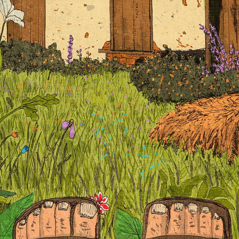 Garden Session Art Print Garden Art Illustration Botanical - Etsy