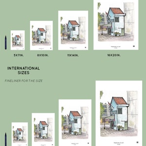 Vietnam Art Print, Tropical Tiny House Saigon Vietnam, Saigon Wall Art ...