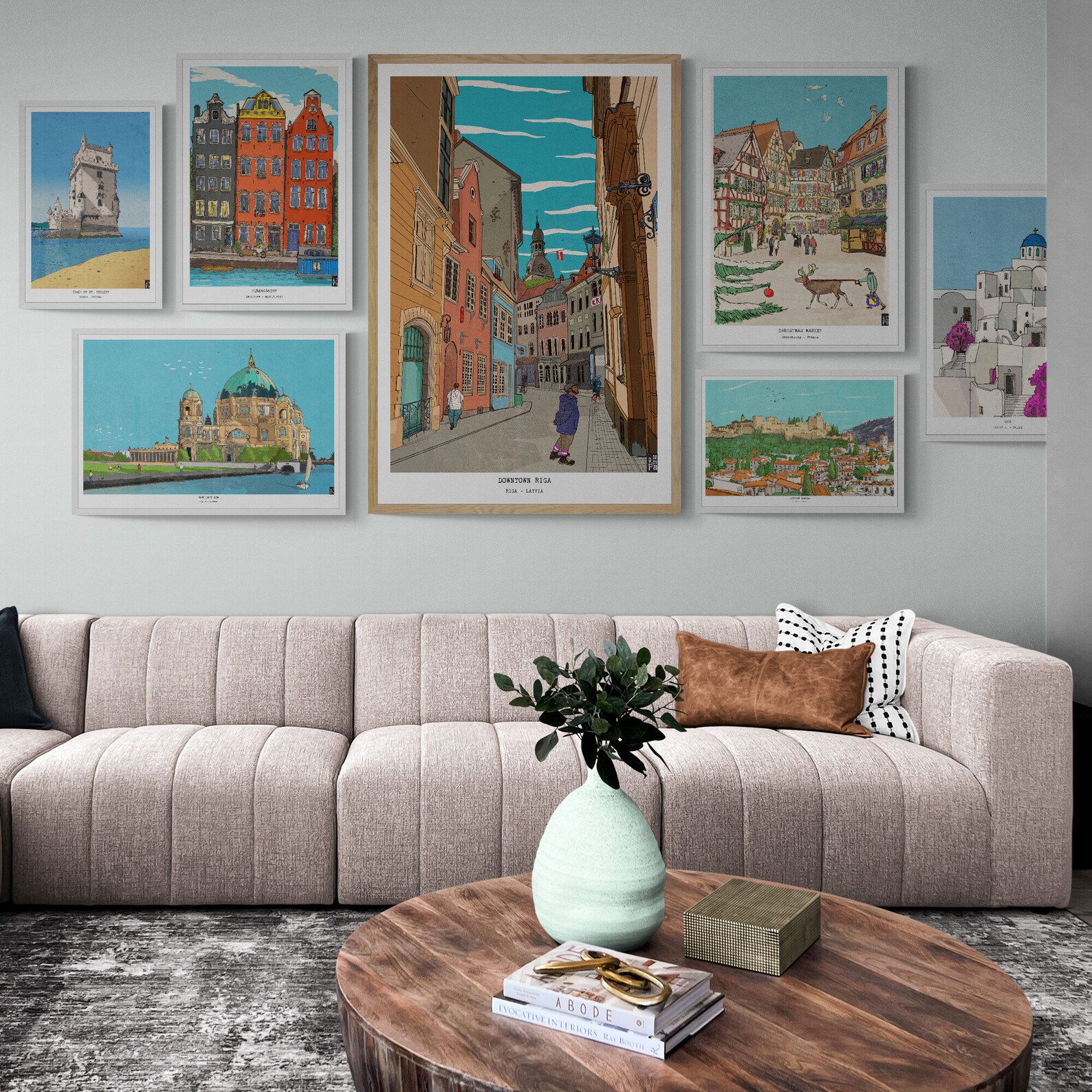 Downtown Riga Latvia Large Art Print, Latvia Travel Art, Latvian Wall ...