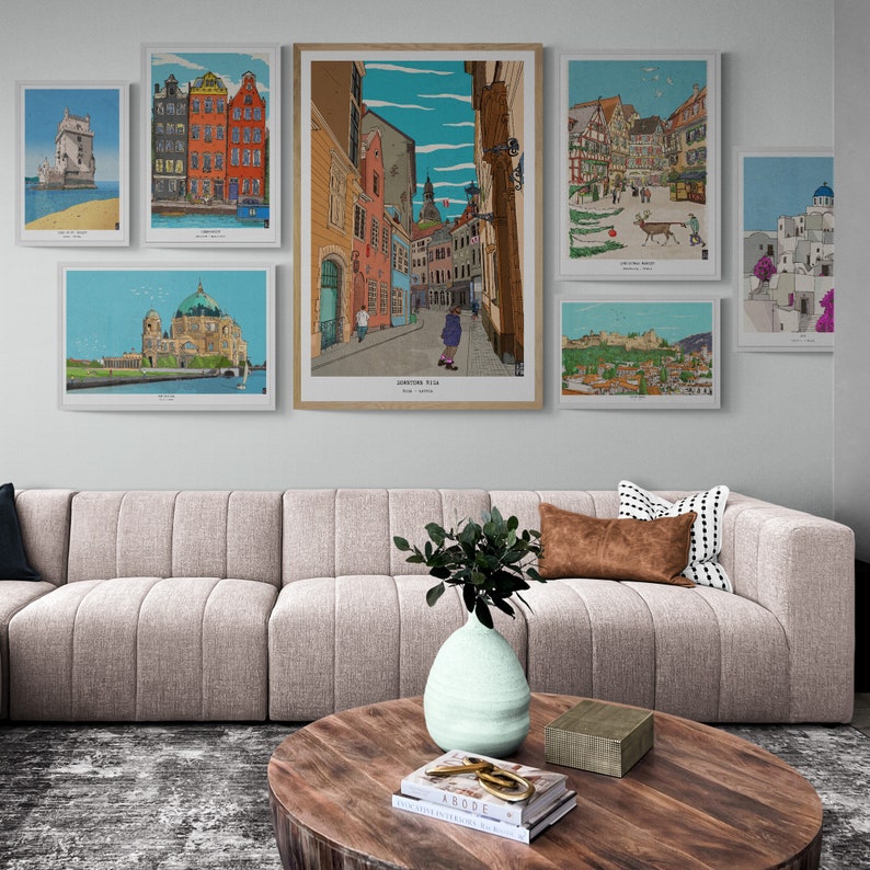 Downtown Riga Latvia Large Art Print Latvia Travel Art - Etsy