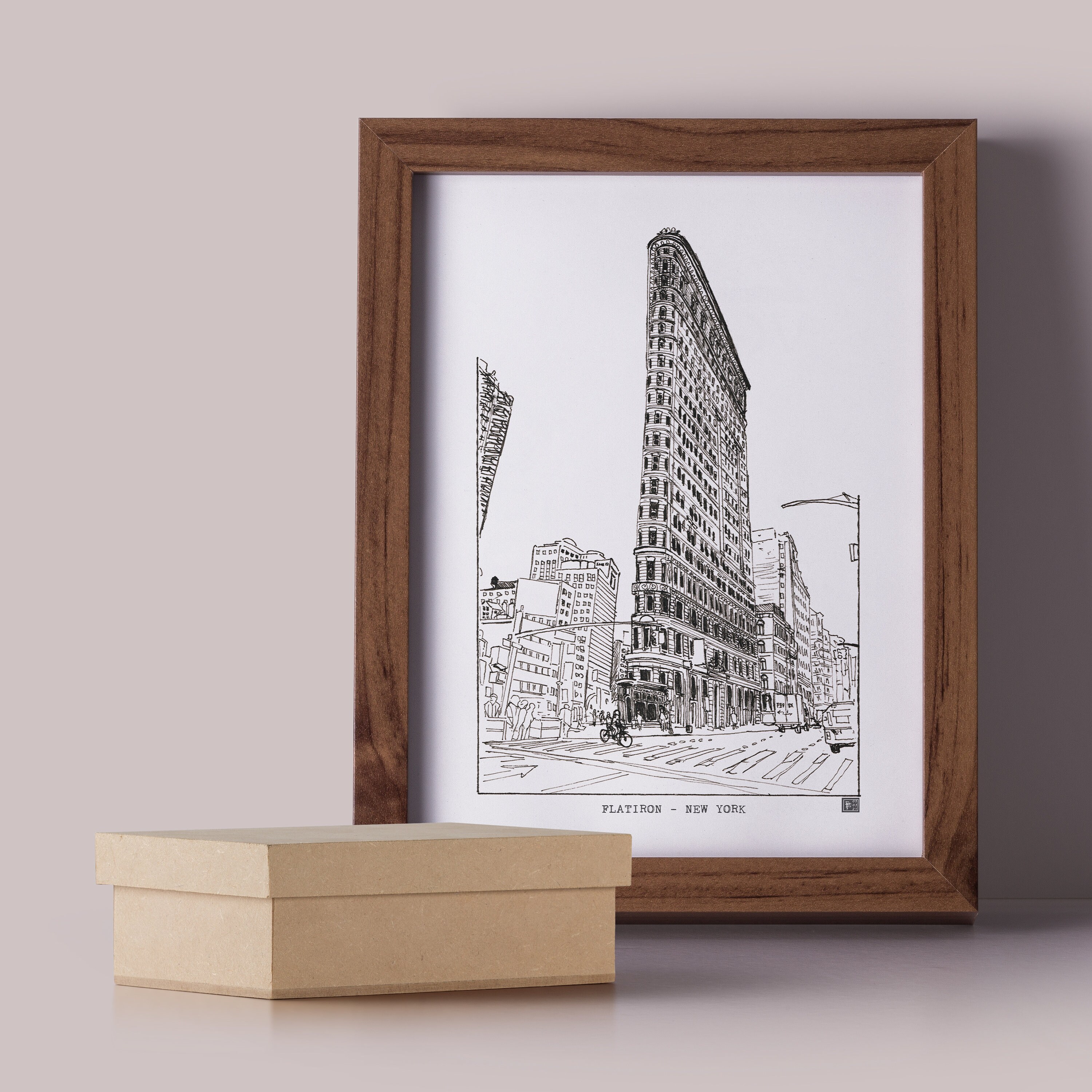 New York City Art Print, Flatiron Building Cityscape Wall Art, NYC Fine ...