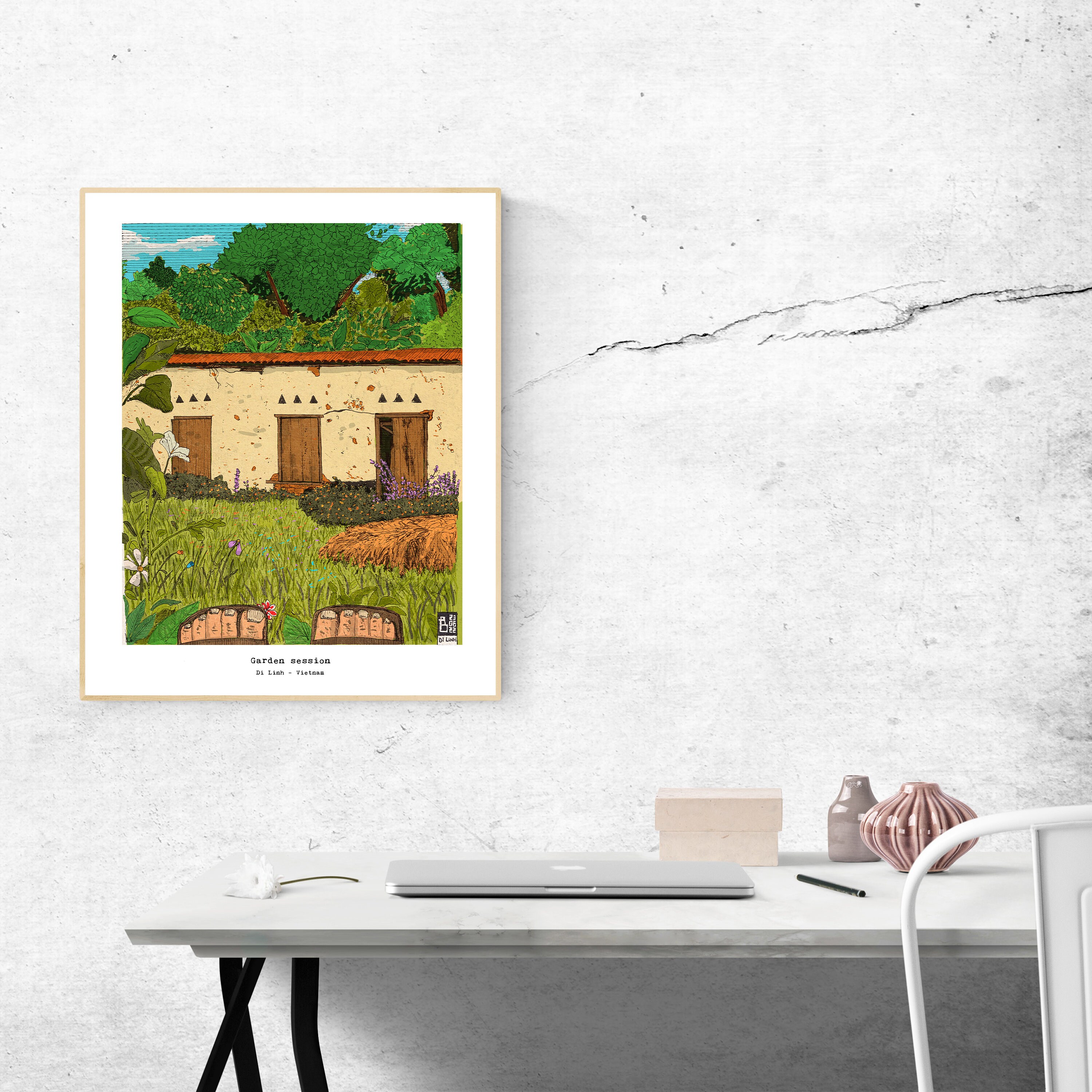 Garden Session Art Print Garden Art Illustration Botanical - Etsy