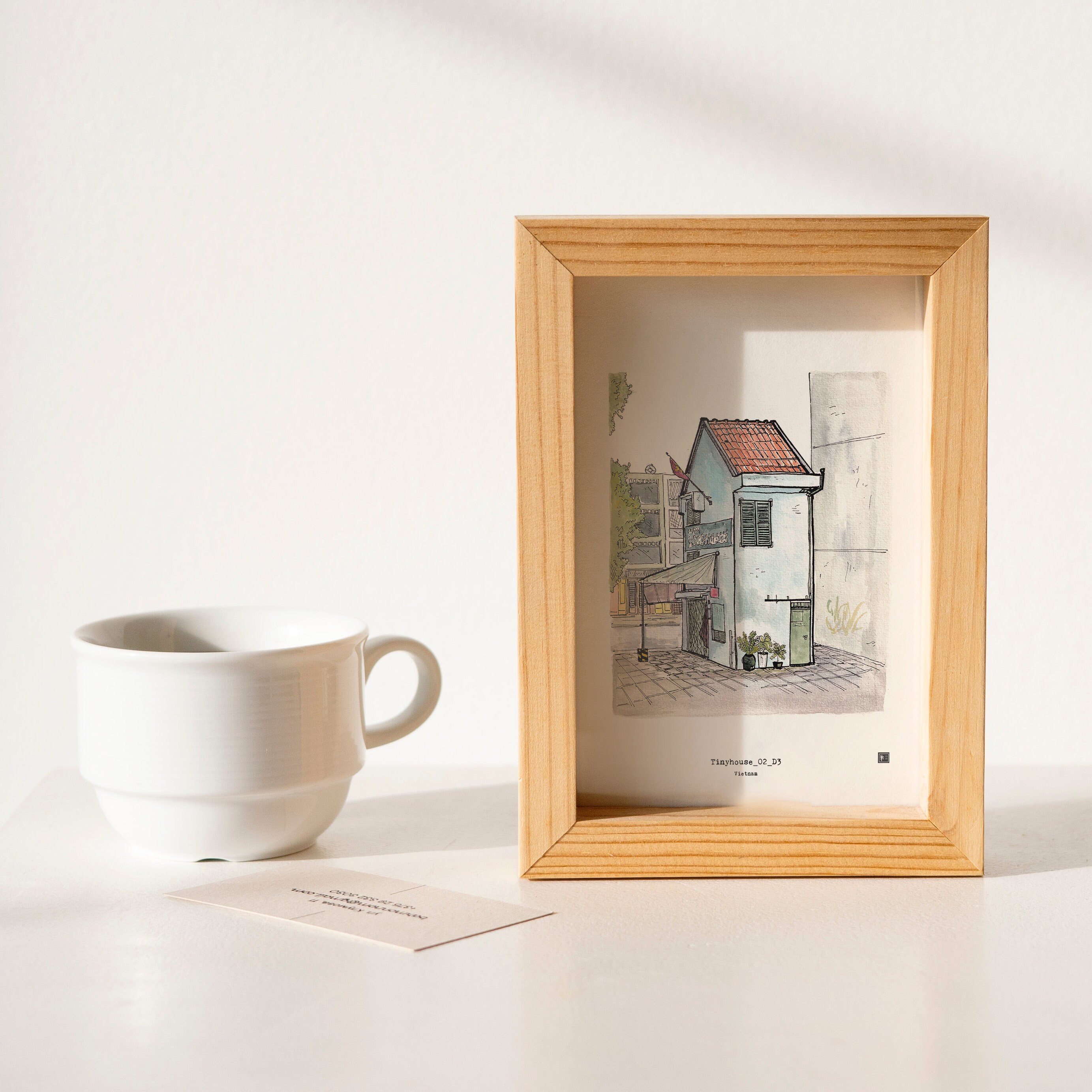 Vietnam Art Print, Tropical Tiny House Saigon Vietnam, Saigon Wall Art ...