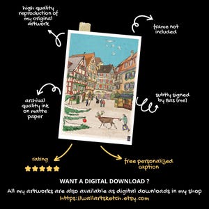Christmas Large Art Print, Winter Holiday Strasbourg Christmas Market ...