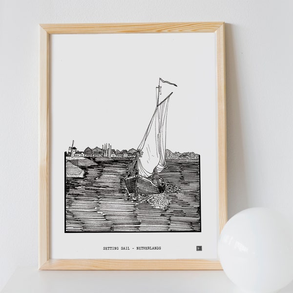Sail Boat Print - Etsy