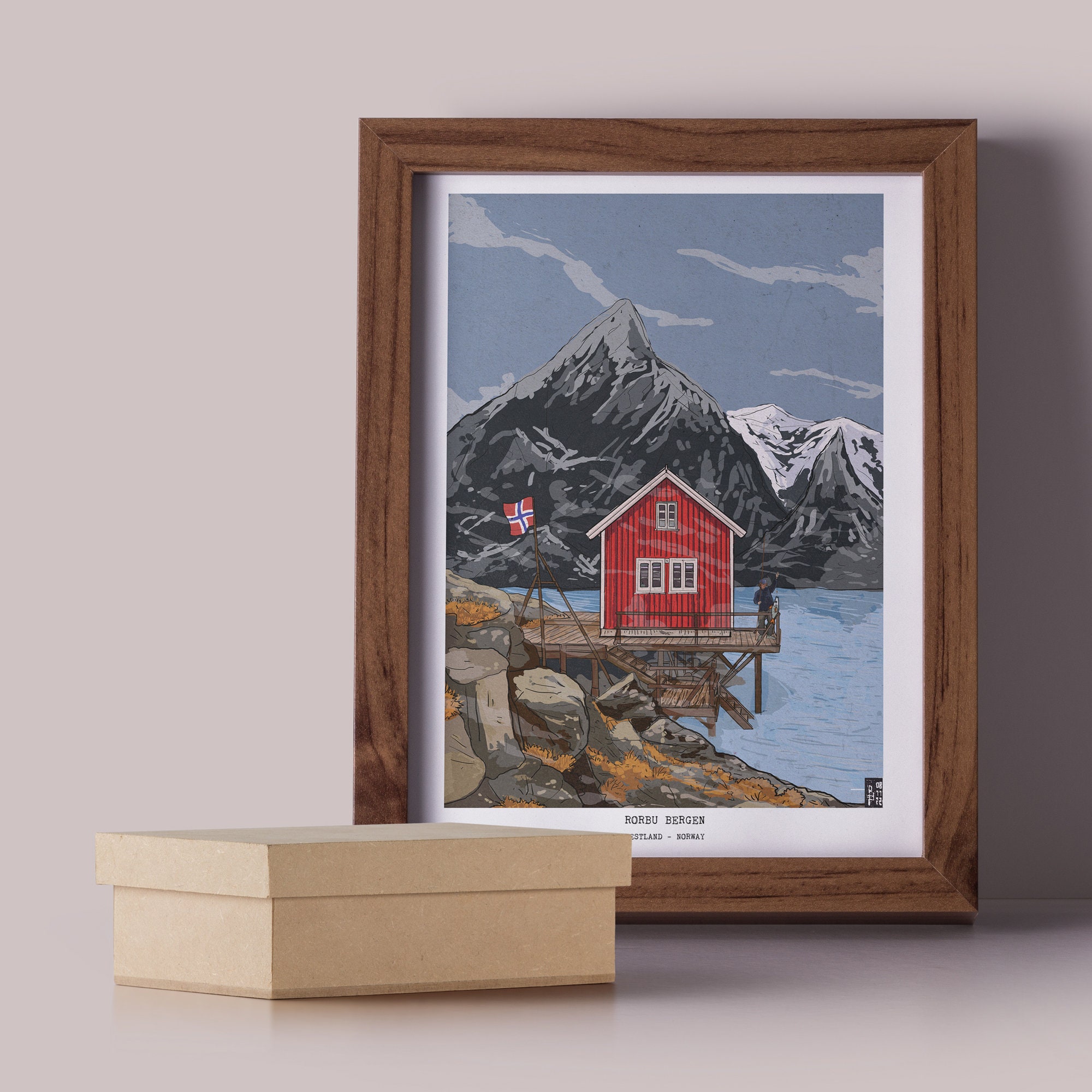 Bergen Norway Large Art Print, Norway Travel Print, Norway Fjord ...