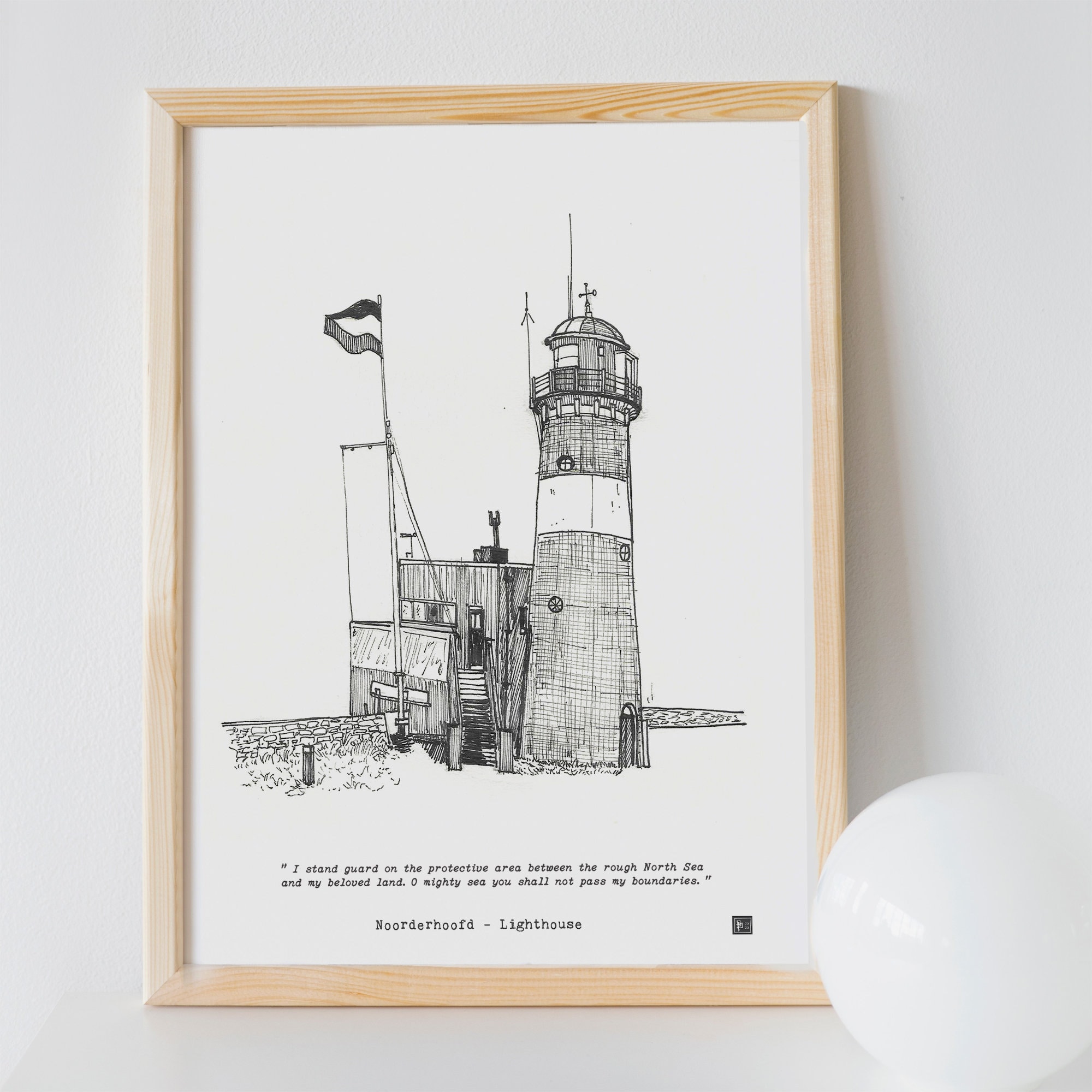 Netherlands Print Dutch Lighthouse Art Print Fine Line Art - Etsy Australia