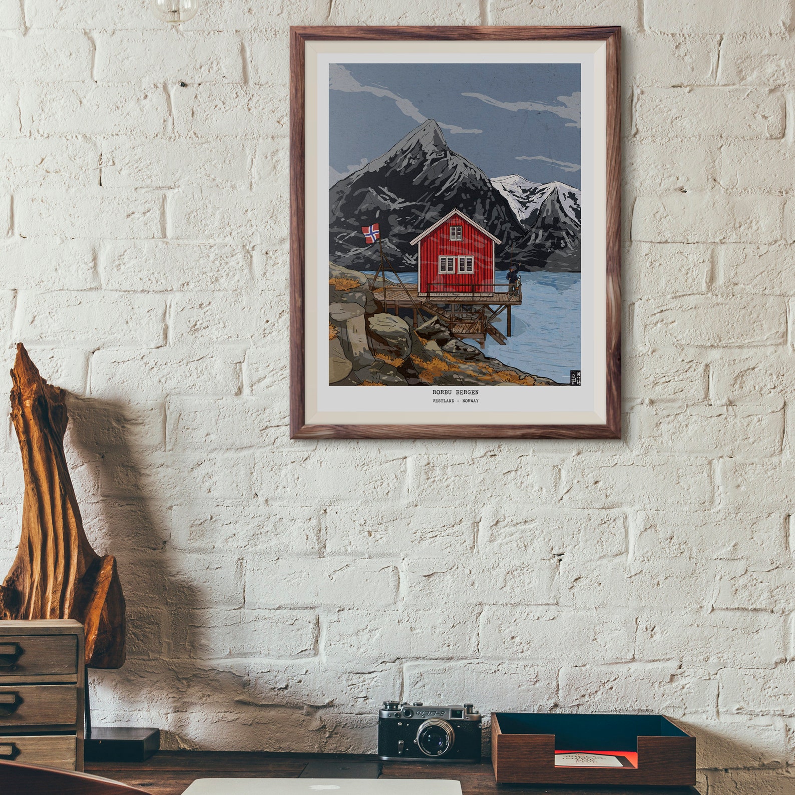 Bergen Norway Large Art Print, Norway Travel Print, Norway Fjord ...