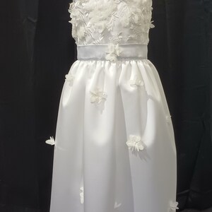 First Communion White Dress Floral Lace Zipper - Etsy