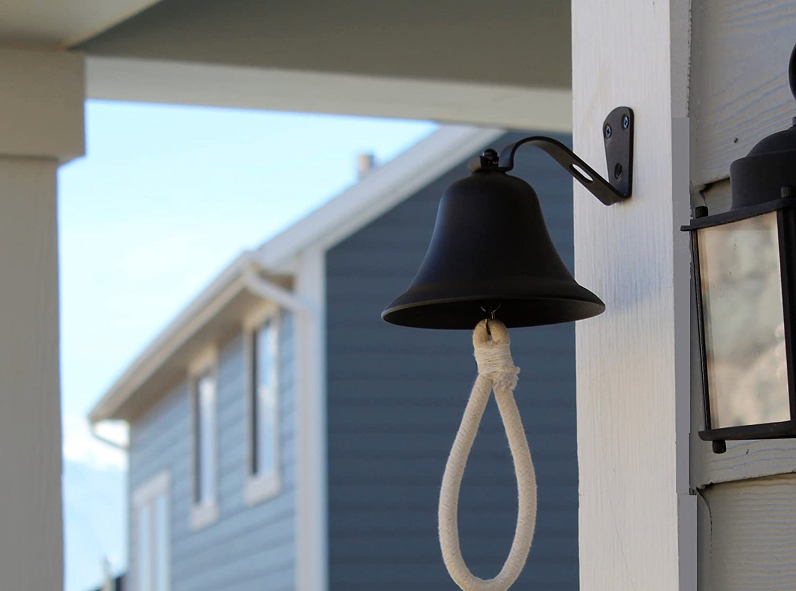 Outdoor Dinner Bells Made of Black Cast Iron Bracket Mounts | Etsy