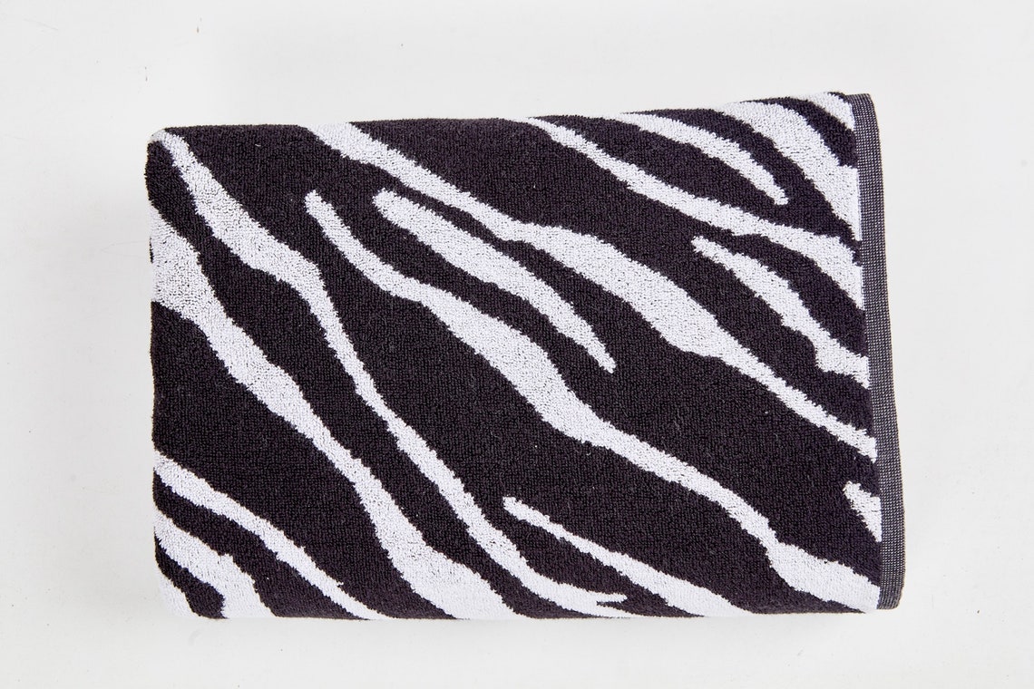 Zebra Design Bath Towel Set It Consists of 2 Towels %100 - Etsy