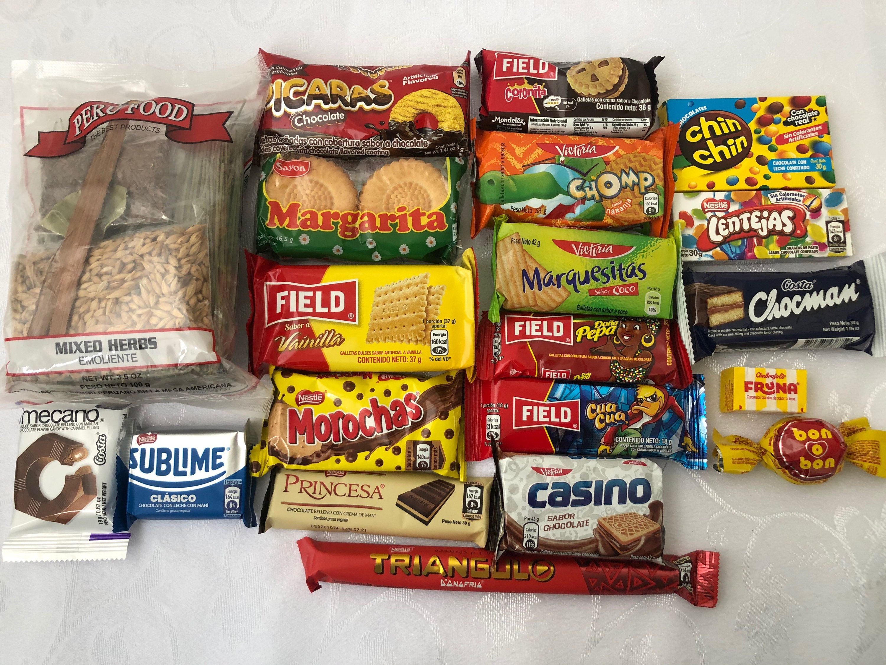 Peruvian Candy Box Mix Lot 20pc Assortments Cookies Chocolates - Etsy