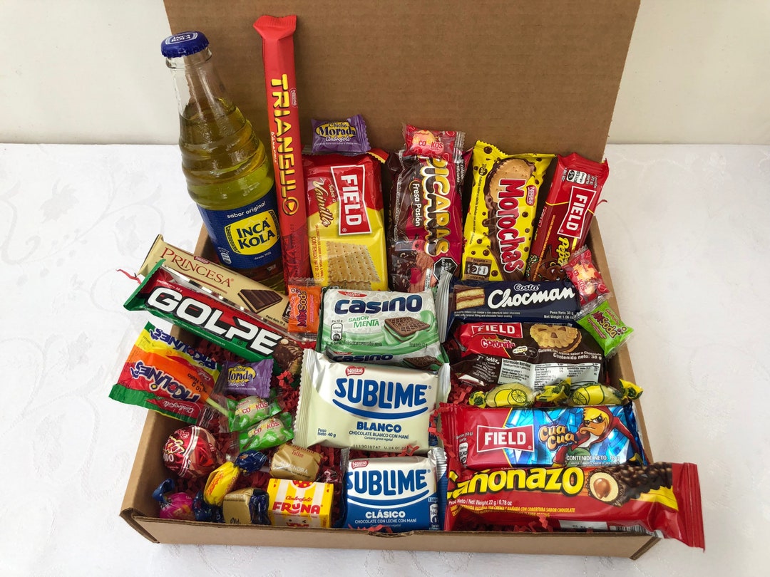 Caja de Dulces Peruanos con Surtido de Galletas Chocolates Caramelos y ...