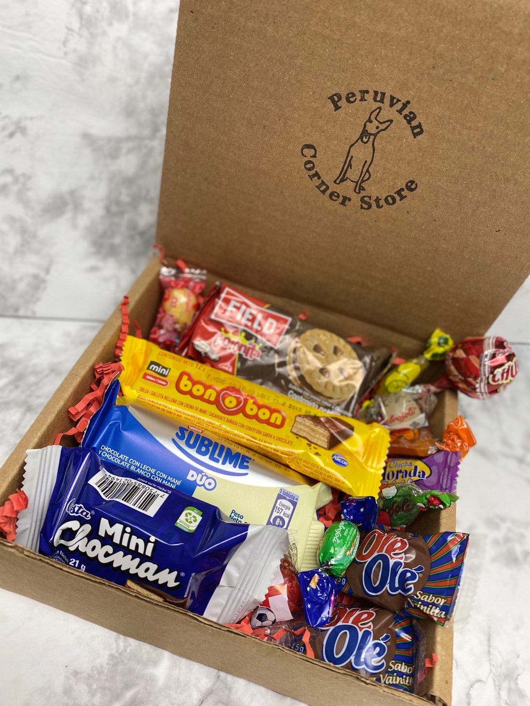 Mini Peruvian Candy Box With Assortments Cookies Chocolates & Candies ...