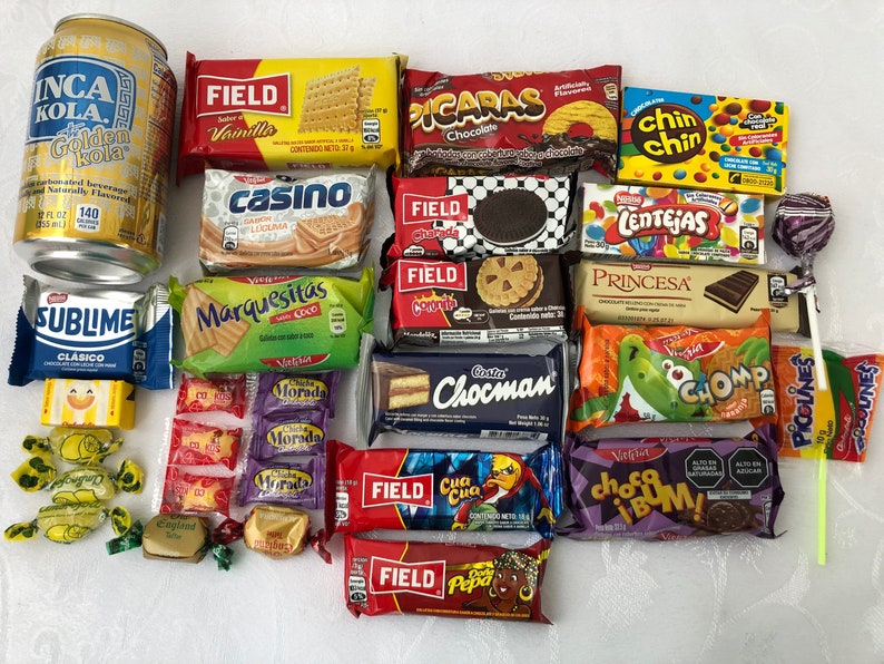 Peruvian Candy Box Mix Lot 30pc Assortments Cookies Chocolates - Etsy
