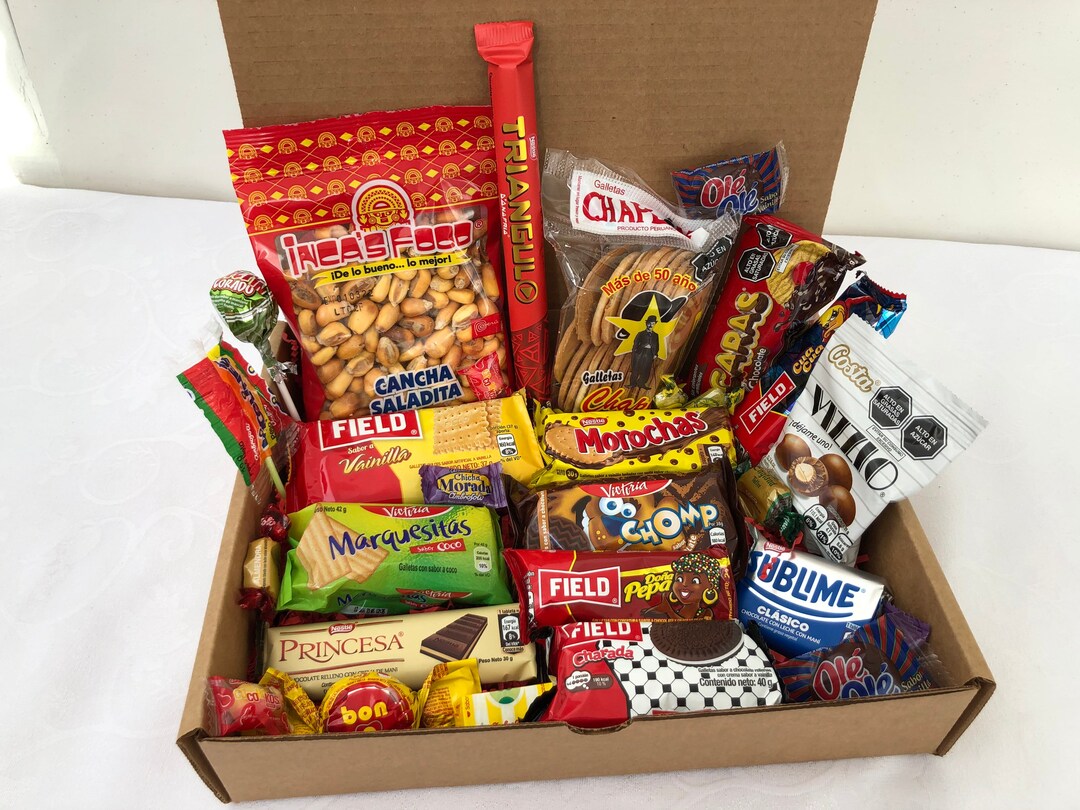 Peruvian Candy Box With Assortments Cookies Chocolates Candies & Cancha ...