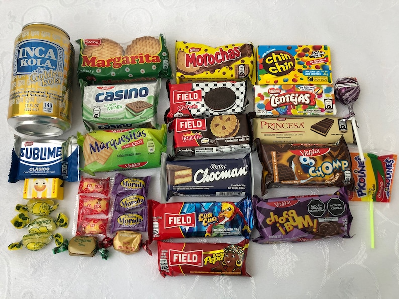 Caja de dulces peruanos Mix Lot 30pc Surtidos Galletas - Etsy España