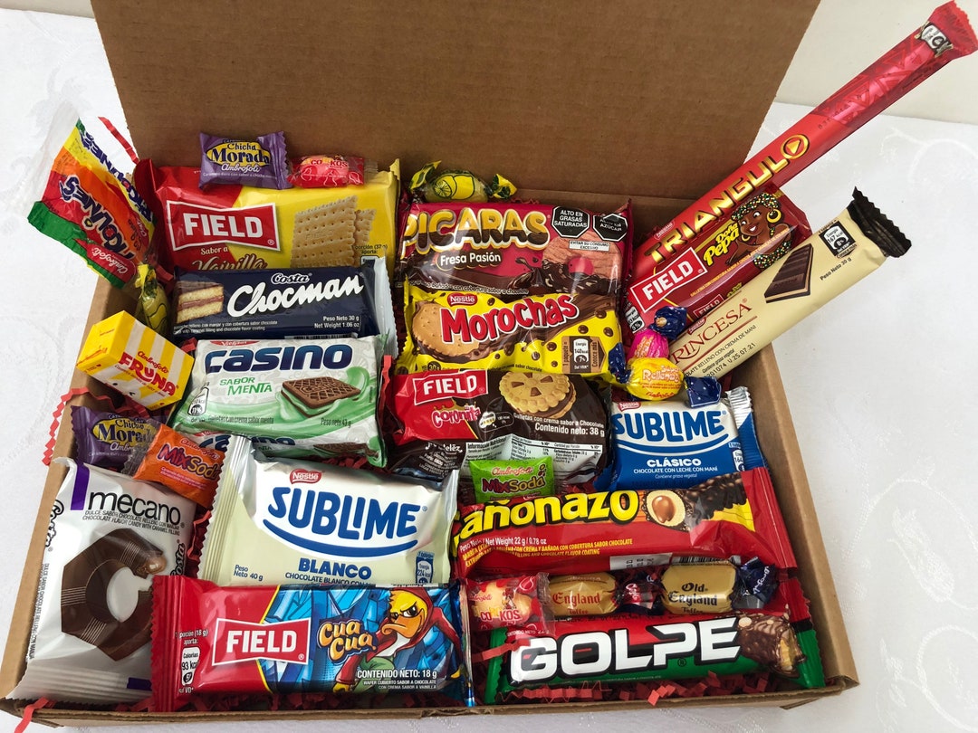 Peruvian Candy Box With Assortments Cookies Chocolates & Candies ...