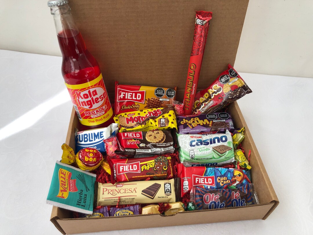 Peruvian Candy Box With Assortments Cookies Chocolates Candies & Kola ...