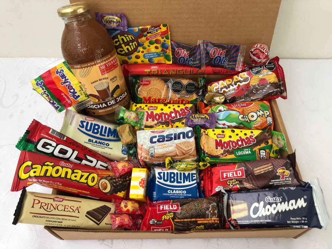 Peruvian Candy Box With Assortments Cookies Chocolates Candies & Chicha ...