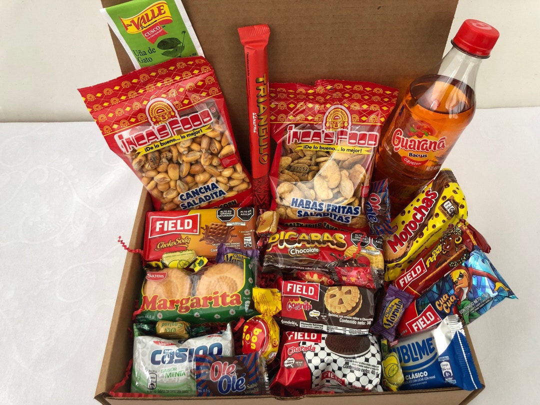 Peruanische Süßigkeiten Box mit Sortimenten Kekse Pralinen Süßigkeiten Snacks & Guarana ...