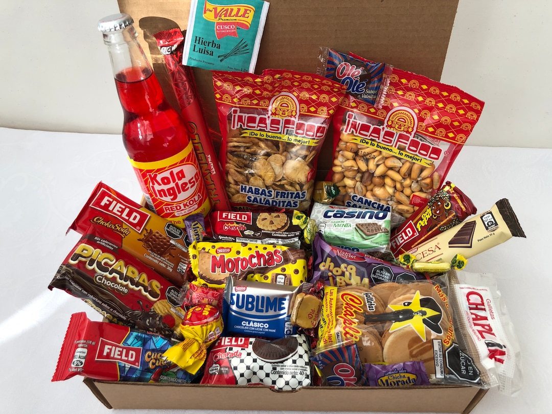 Peruvian Candy Box With Assortments Cookies Chocolates Candies & Kola ...