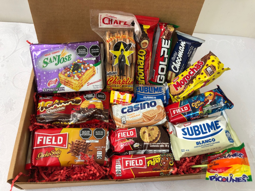 Peruvian Candy Box With Assortments Cookies Chocolates Candies & Turrón ...