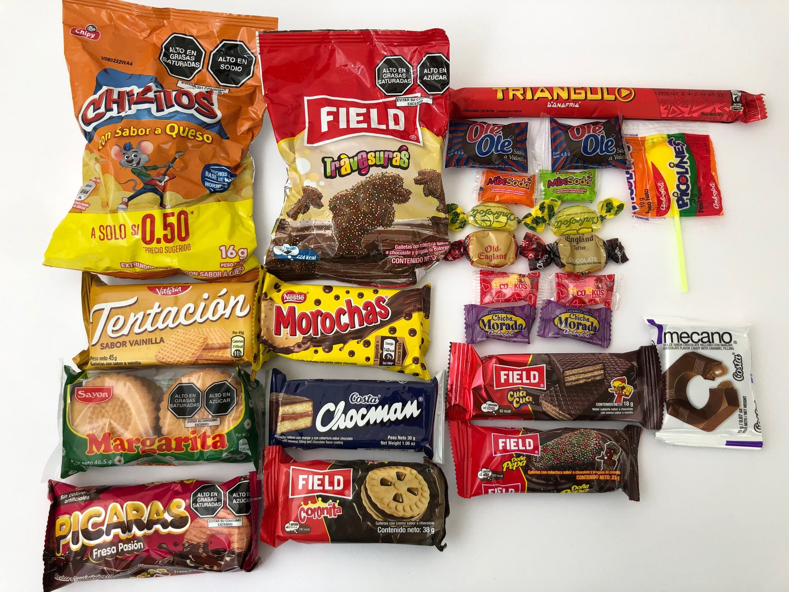 Caja de dulces peruanos con Chizitos Galletas peruanos - Etsy España