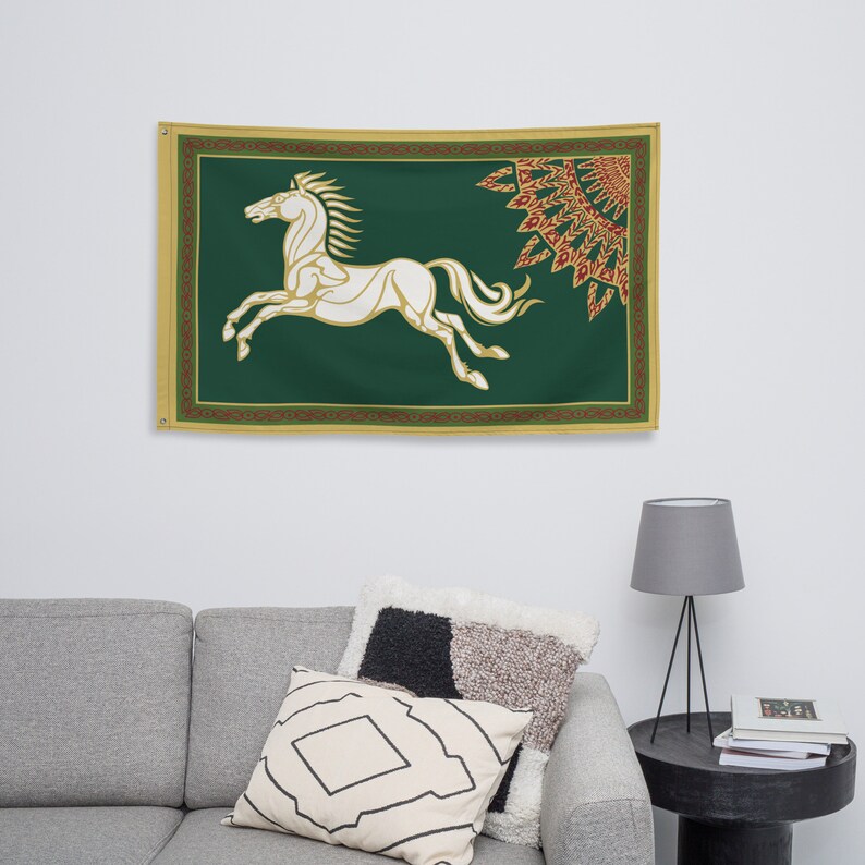 LOTR Rohan Flag Rohan Horse Flag the Lord of the Rings - Etsy