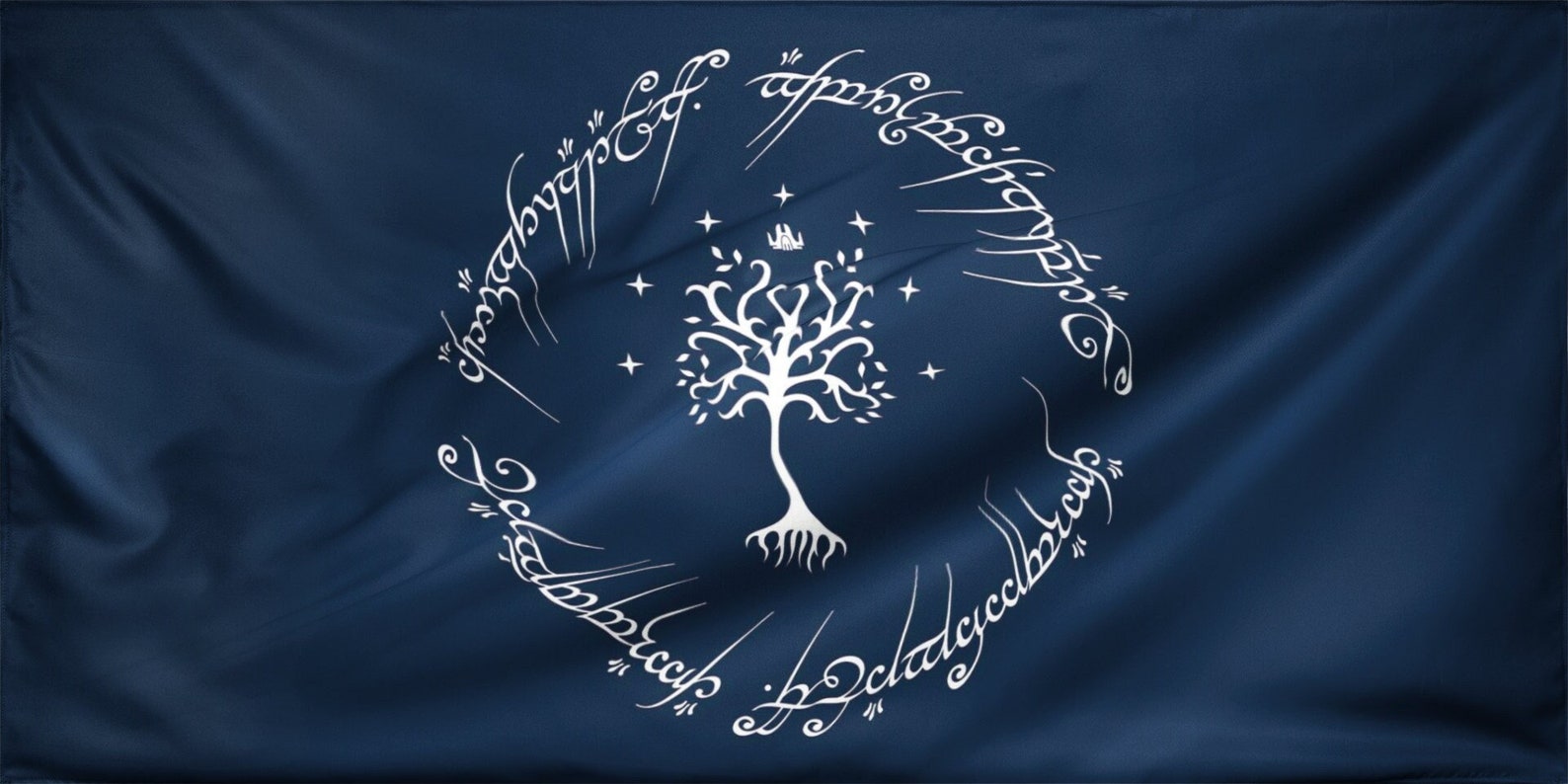 LOTR Gondor Flag Tree of Gondor Flag the Lord of the Rings Banner Blue ...
