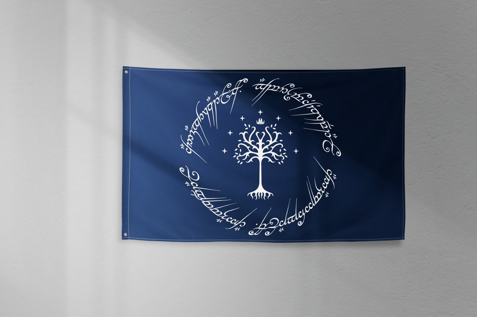 LOTR Gondor Flag Tree of Gondor Flag the Lord of the Rings Banner Blue ...