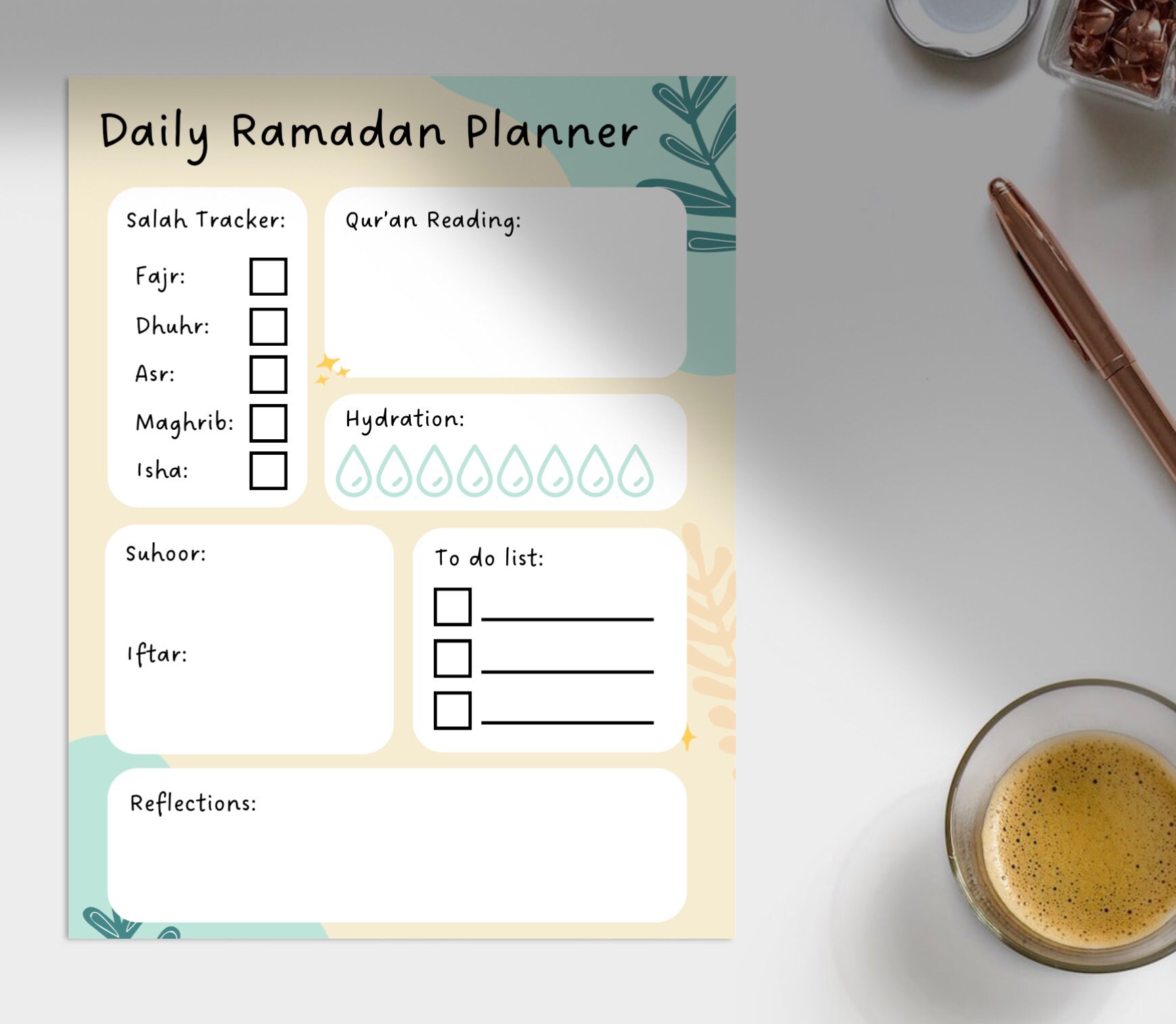Ramadan Planner Printable INSTANT DOWNLOAD (3 Pages) - Etsy