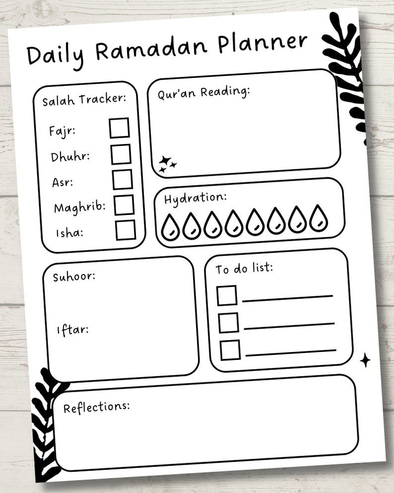 Ramadan Planner Printable INSTANT DOWNLOAD (3 Pages) - Etsy