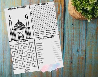 Printable Ramadan Maze, Masjid Maze, Ramadan Game, Printable Activity ...