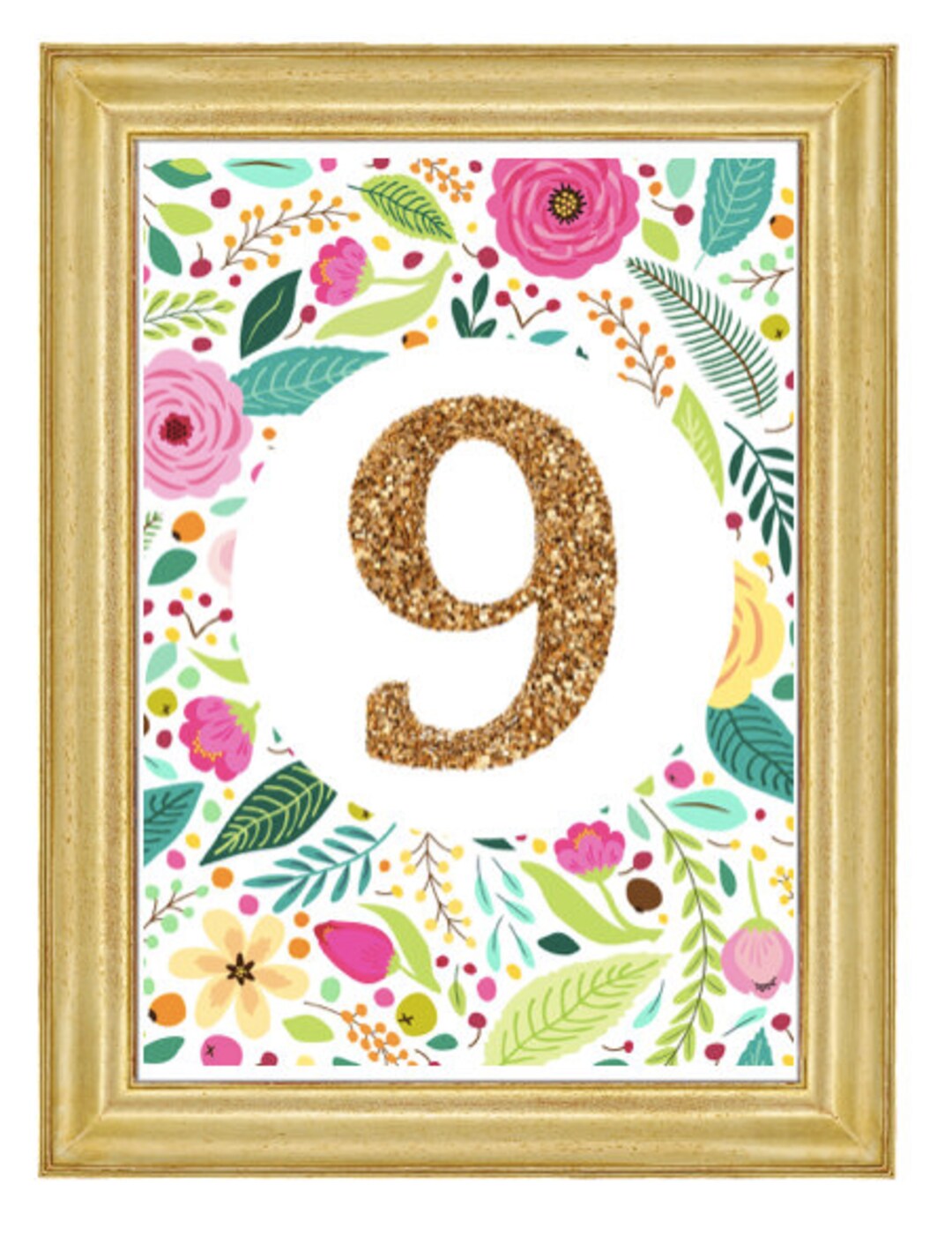 Happy 9th Birthday, Printable, 4 Sizes, 4x6 5x7 6x8 8x10, Instant ...