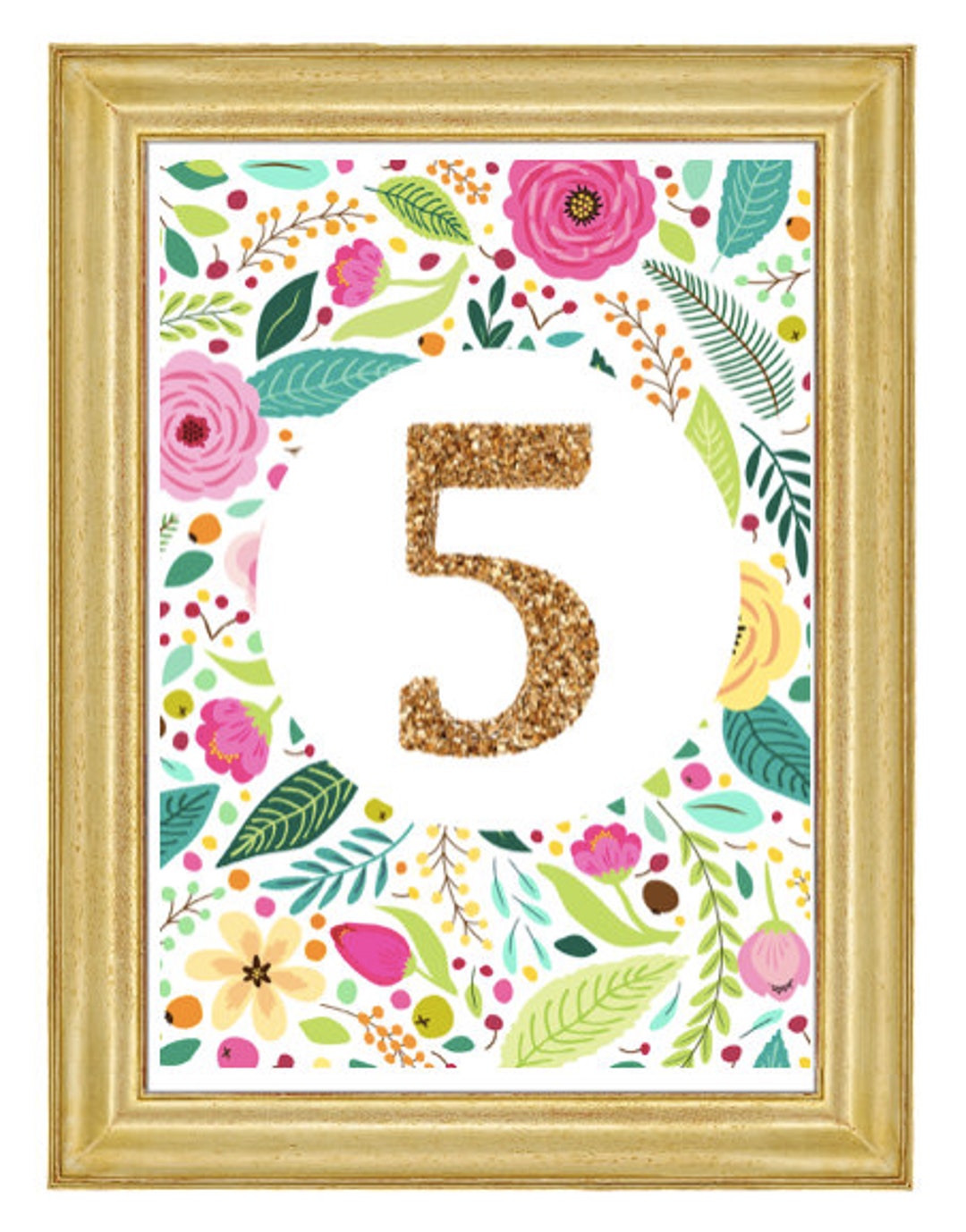 Happy 5th Birthday, Printable, 4 Sizes, 4x6 5x7 6x8 8x10, Instant ...