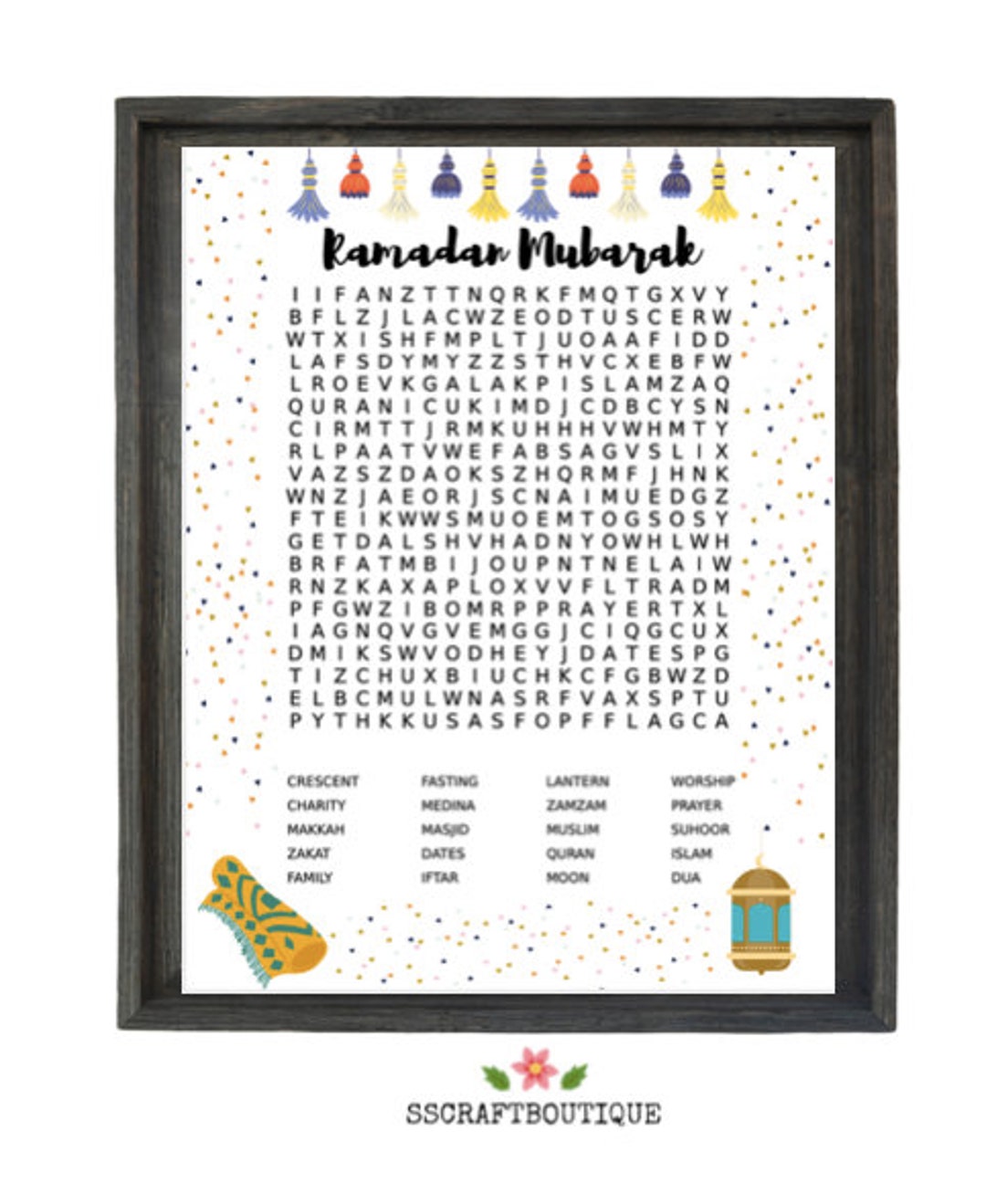 Ramadan Word Search and Answers- INSTANT DOWNLOAD - Etsy