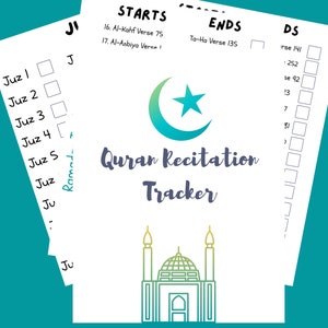 Ramadan Tracker: Quran 30 Juz - INSTANT DOWNLOAD - Etsy