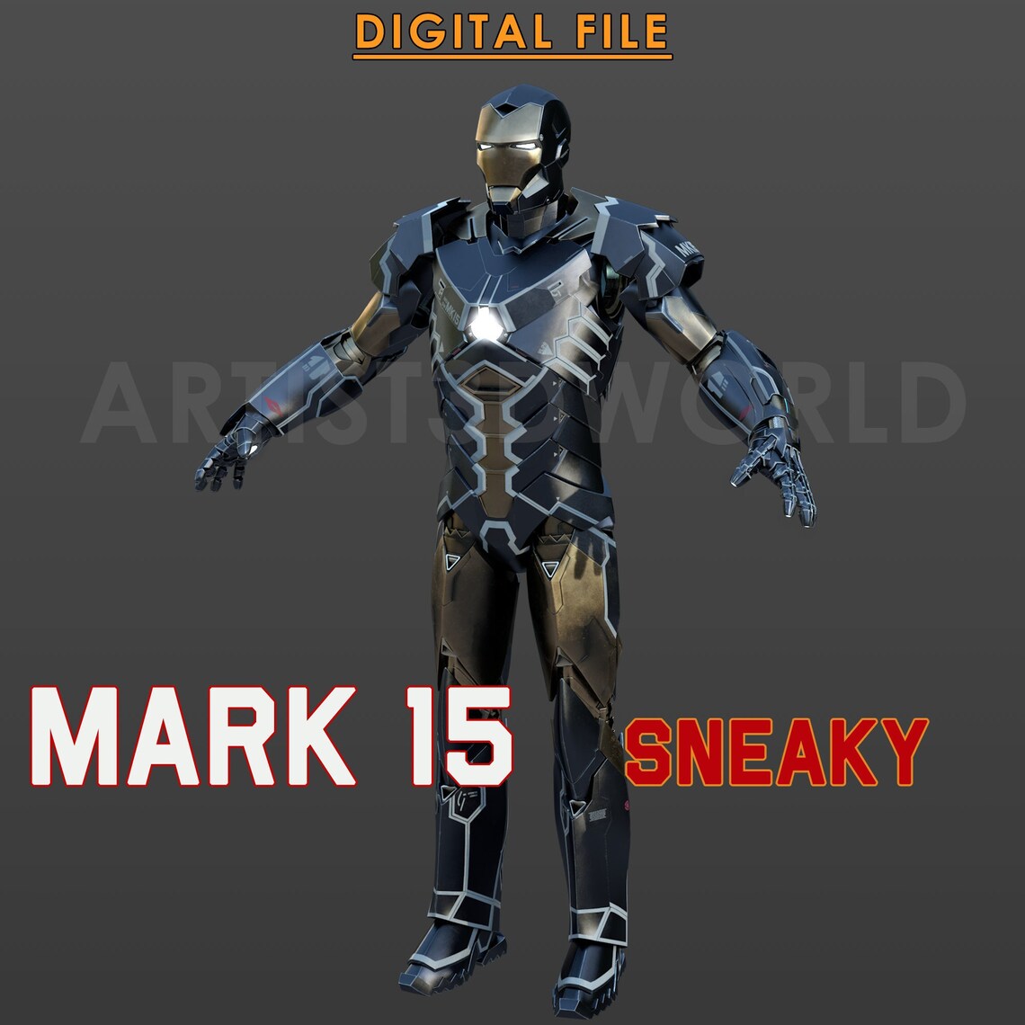 Iron Man Mark 15 Cosplay Suit STL File for 3D Printing High Quality ...