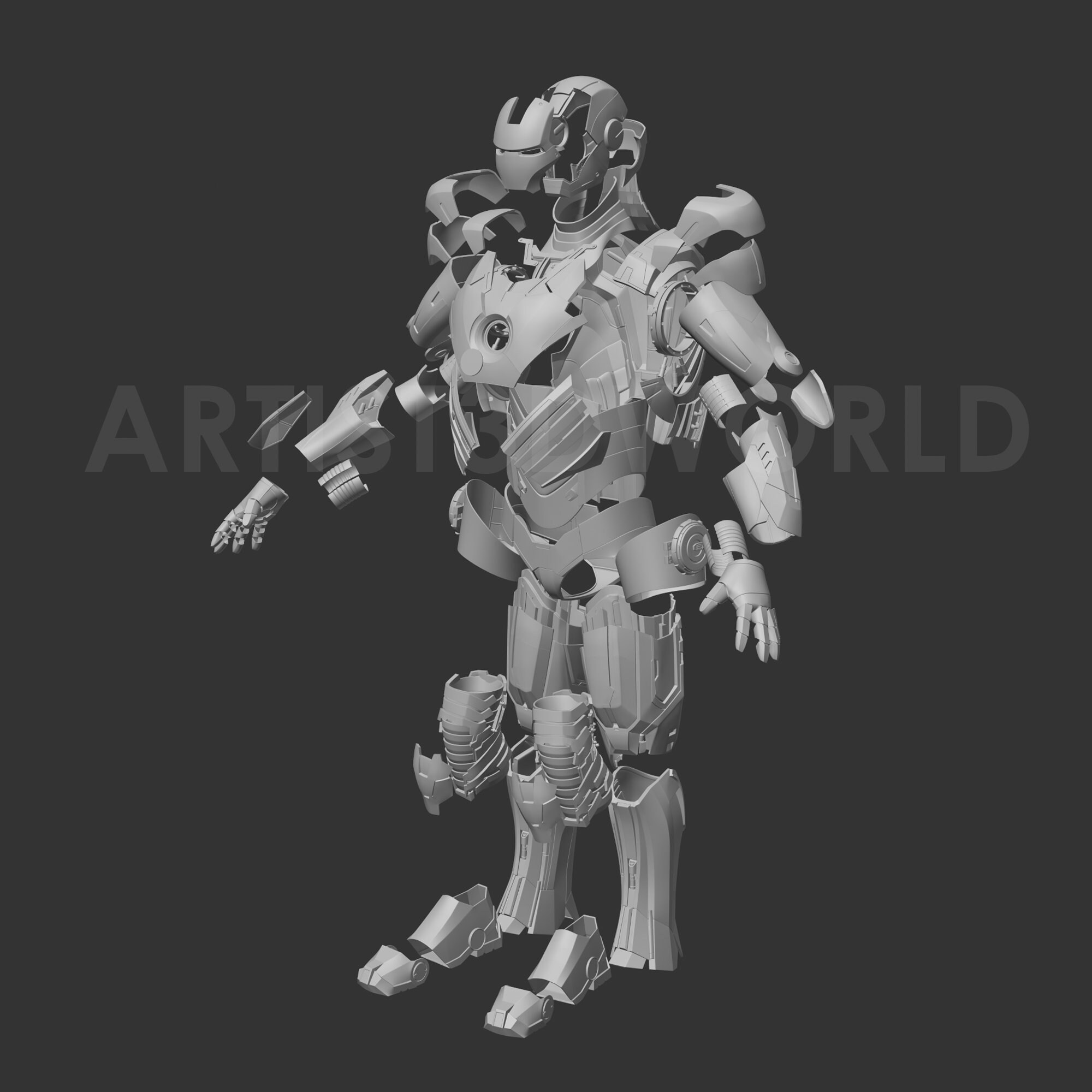 Iron Man Mark 8 Cosplay Suit STL File for 3D Printing High Quality ...