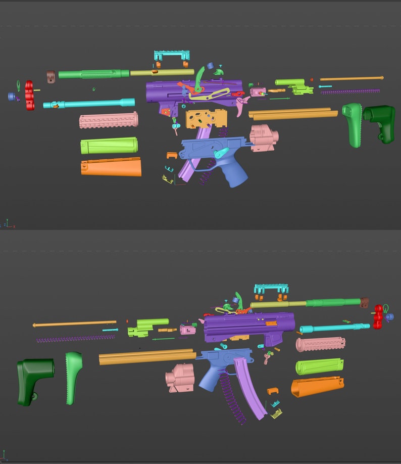 HK MP5 Custom 3d Model, STL File for 3d Printing, Replica Prop for ...