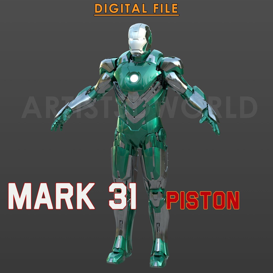 Iron Man Mark 31 Piston Iron Man Suits (MCU) | Comic Icons