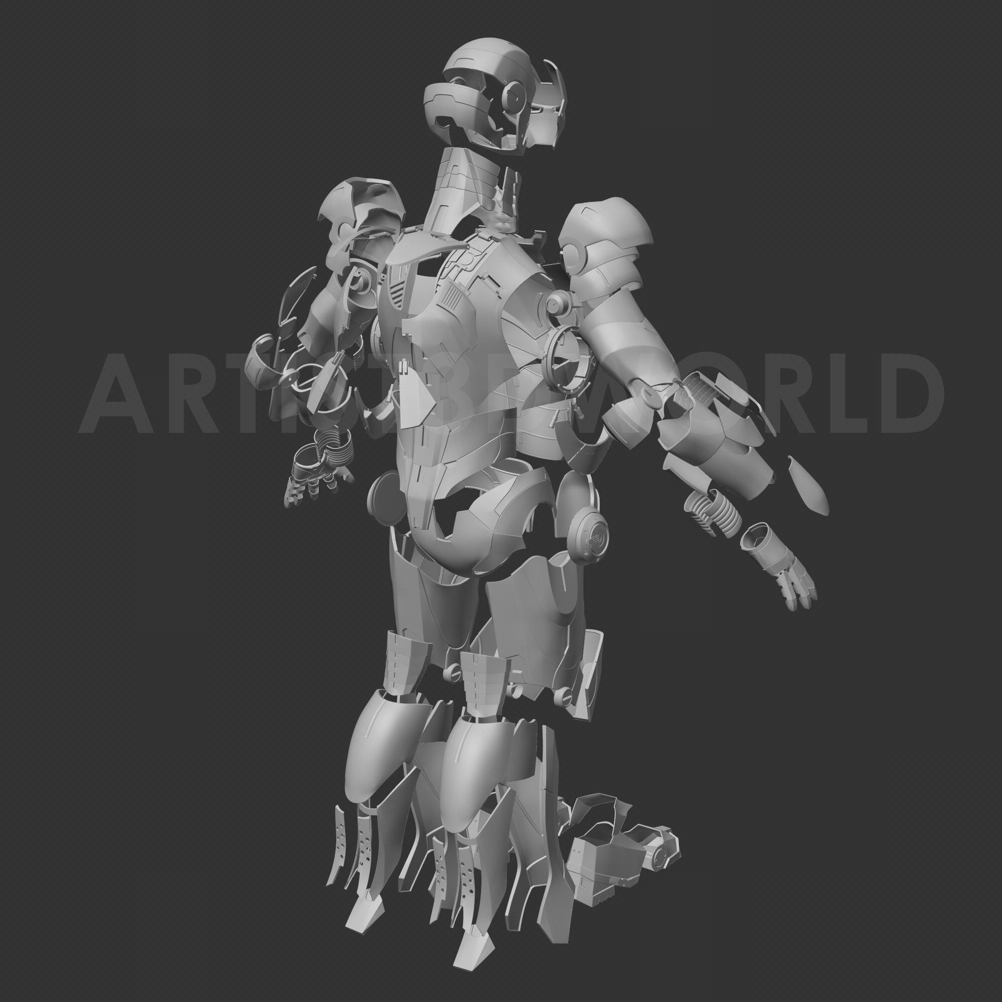 Iron Man Mark 3 Cosplay Suit STL File for 3D Printing High Quality ...