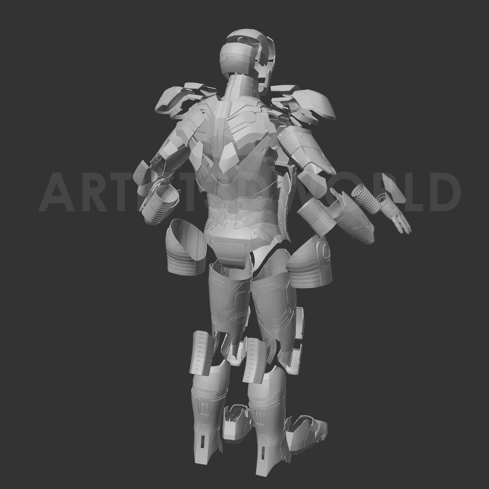 Iron Man Mark 42 Cosplay Suit STL File for 3D Printing High Quality ...