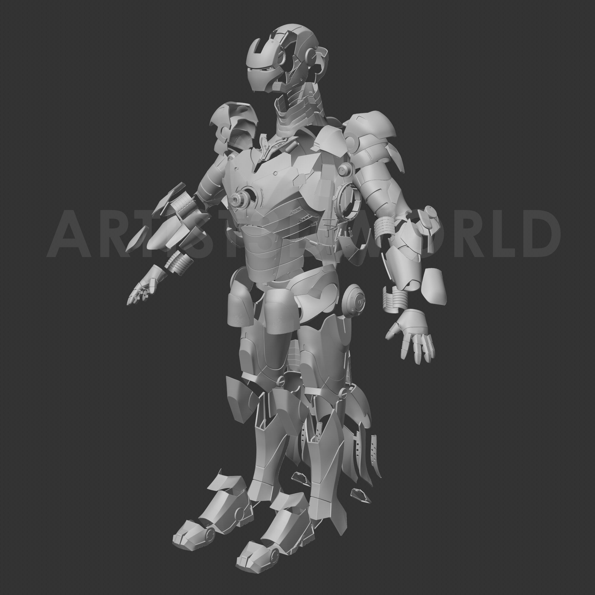 Iron Man Mark 3 Cosplay Suit STL File for 3D Printing High Quality ...