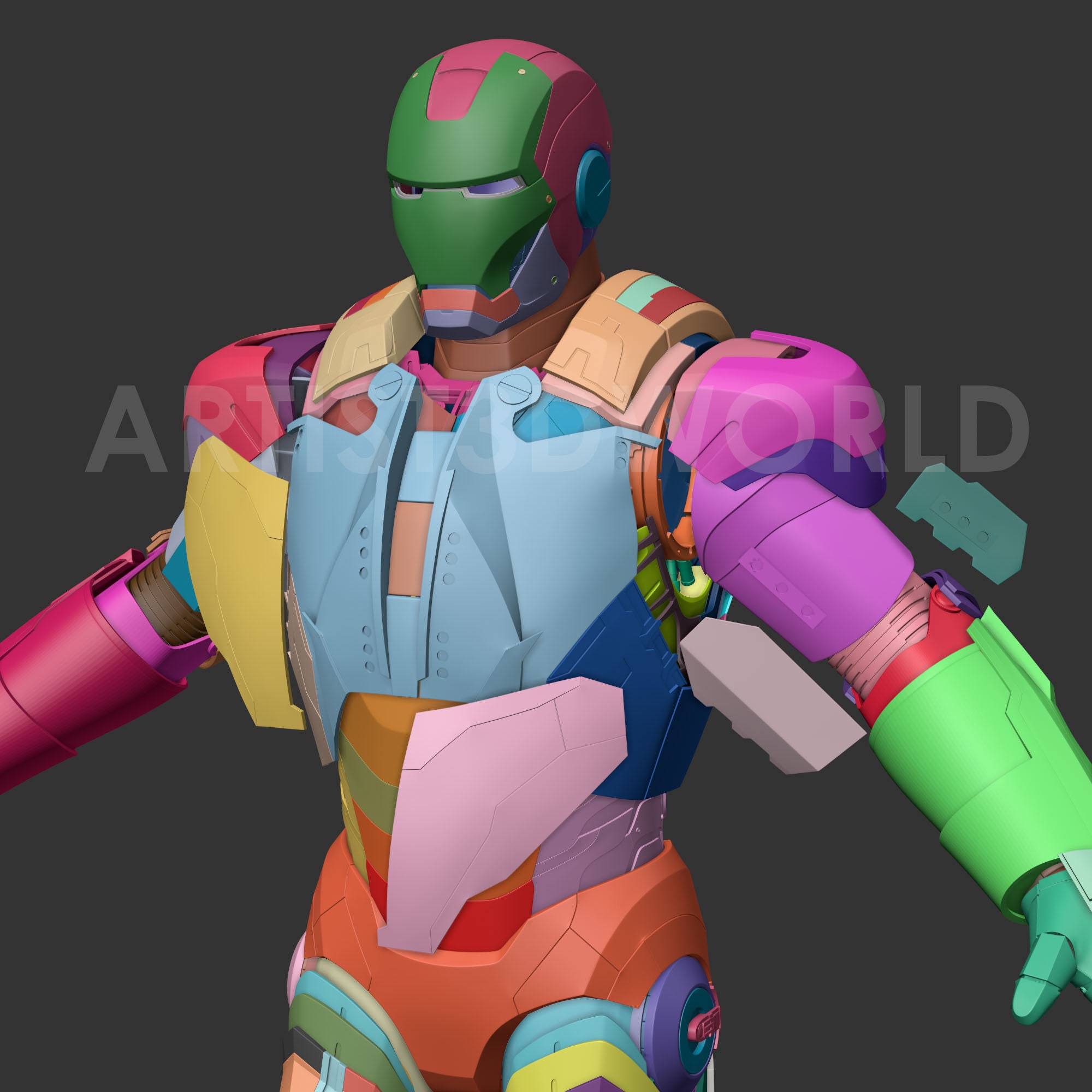 Iron Man Mark 13 Cosplay Suit STL File for 3D Printing High Quality ...