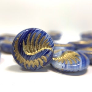 19mm Striated Fossils Beads, Czech Glass Beads - Etsy